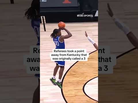 At halftime, officials took a point away from Kentucky. What was originally a 3 was changed to a 2