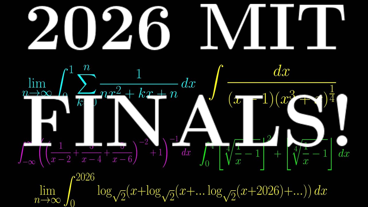 Solving ALL 2026 MIT Integration Bee Finals Problems