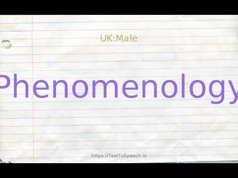 How to pronounce phenomenology