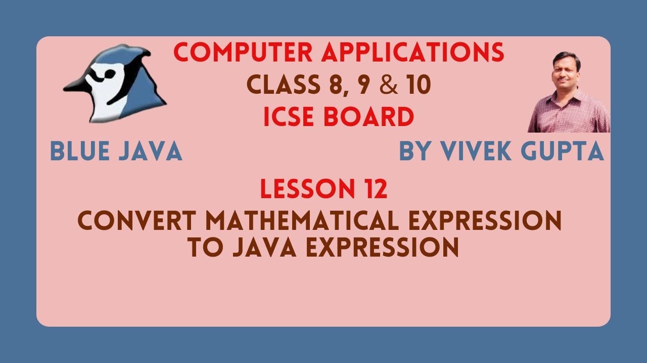 Convert A Mathematical Expression To A Java Expression