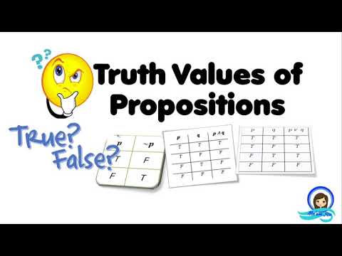 Truth Values of Propositions(Negation, Conjunction, Disjunction)