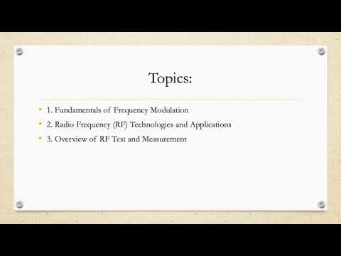 Fundamentals of FM and RF Technology