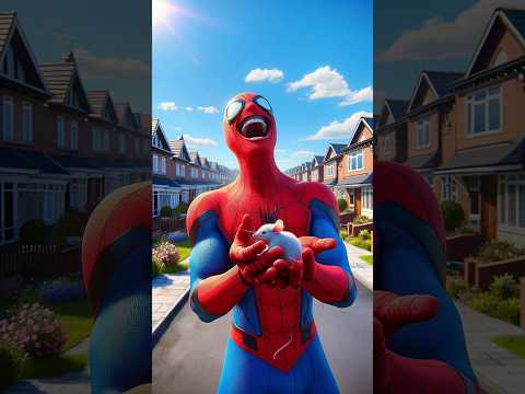 A tiny mouse helped Spider-Man | Take revenge on Captain America and Venom #spiderman #shorts