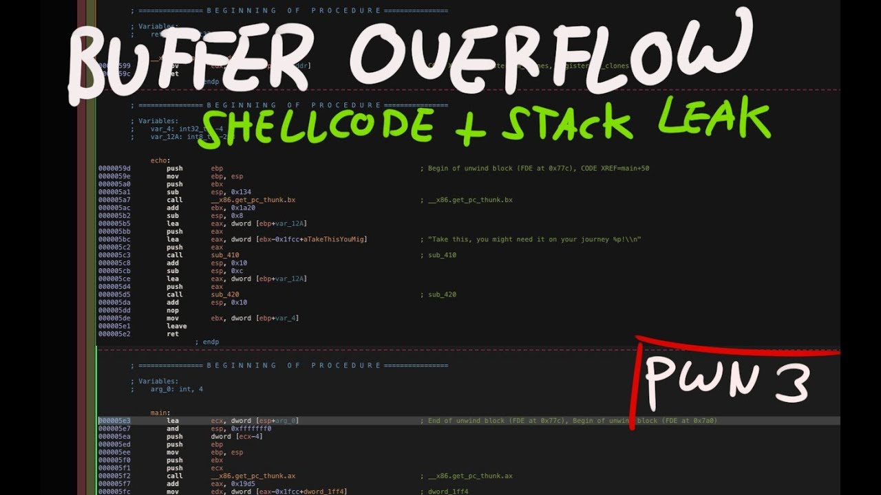 Buffer Overflow - Shellcode + Stack leak address