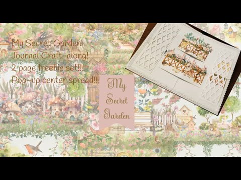 Making a pop-up center spread for the My Secret Garden Journal!!! Two ...