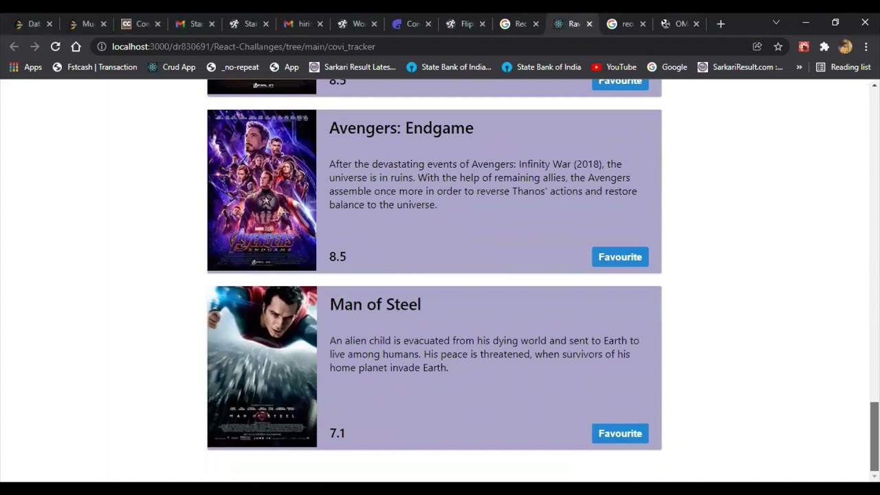 React js|Movies App(Github Link in discription)