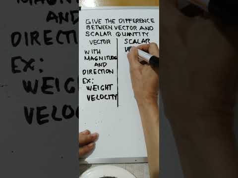 HOW TO GIVE THE DIFFERENCE BETWEEN VECTOR AND SCALAR QUANTITY #howto #science #physics