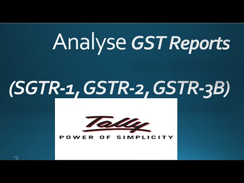 35) GST-1 GSTR-2 GST-3B reports in tally.ERP-9 (Tally.ERP9 - Full Course)