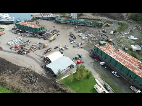 Deep Water Recovery ship breaking parking the rust bucket barge ...