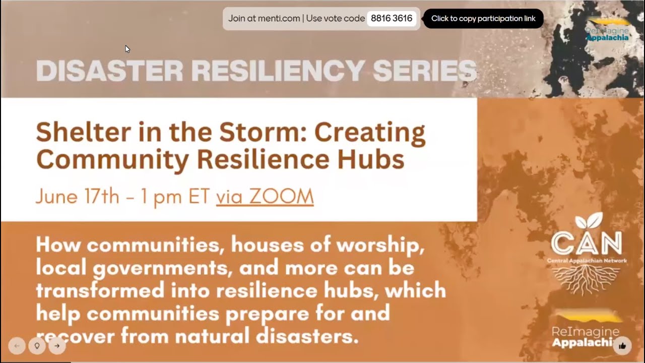 Shelter in the Storm: Creating Community Resilience Hubs - June 17, 2025