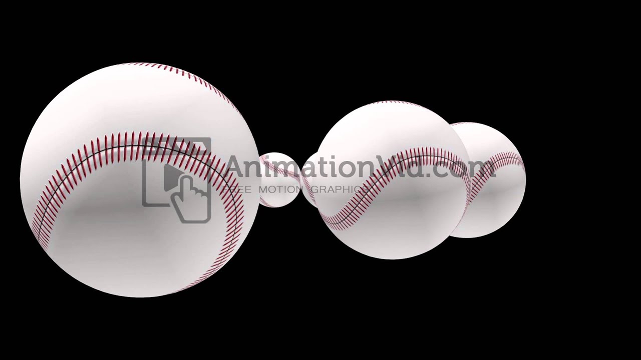 3D Rotating Baseballs Motion Background