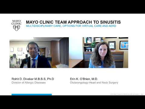 Rhinosinusitis, Sinus Surgery, AERD and a brief overview of multidisciplinary care at Mayo Clinic.