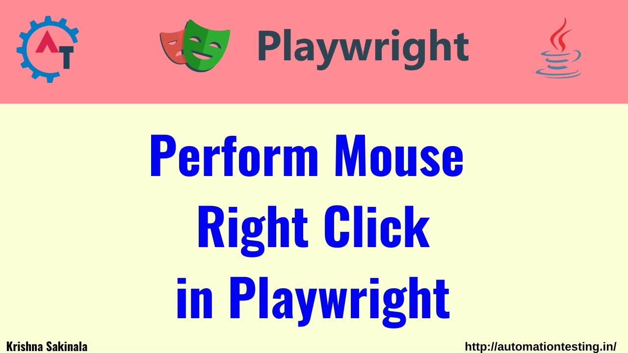 #34  Perform Mouse RightClick in Playwright Java