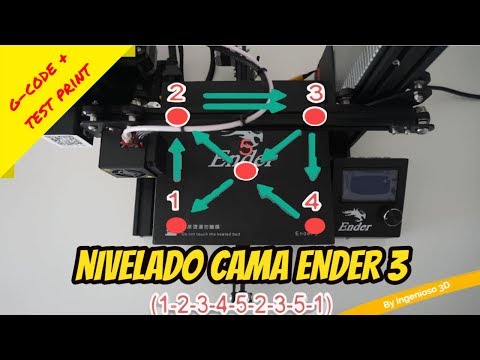 Ender 3/5 Bed leveling G-CODE + test print + LCD STEPS UPDATE 28/11/19 ...