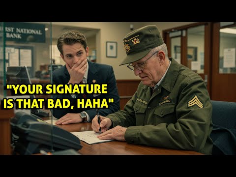Bank Employee Laughed at Disabled Vet's Signature 5 Mins Later, Armed Escorts Walked In With the CEO