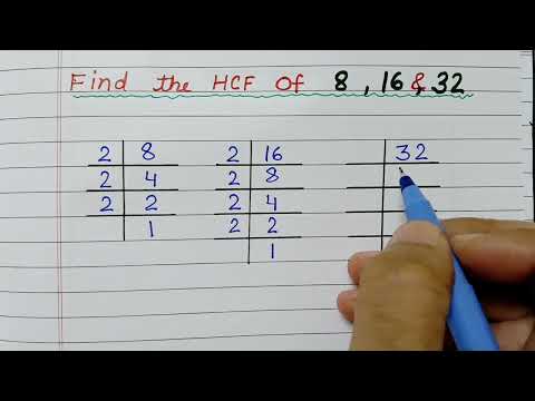 Find HCF of 8, 16 & 32 by Prime Factorisation Method | Highest Common Factor