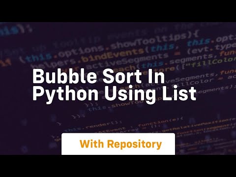 bubble sort in python using list