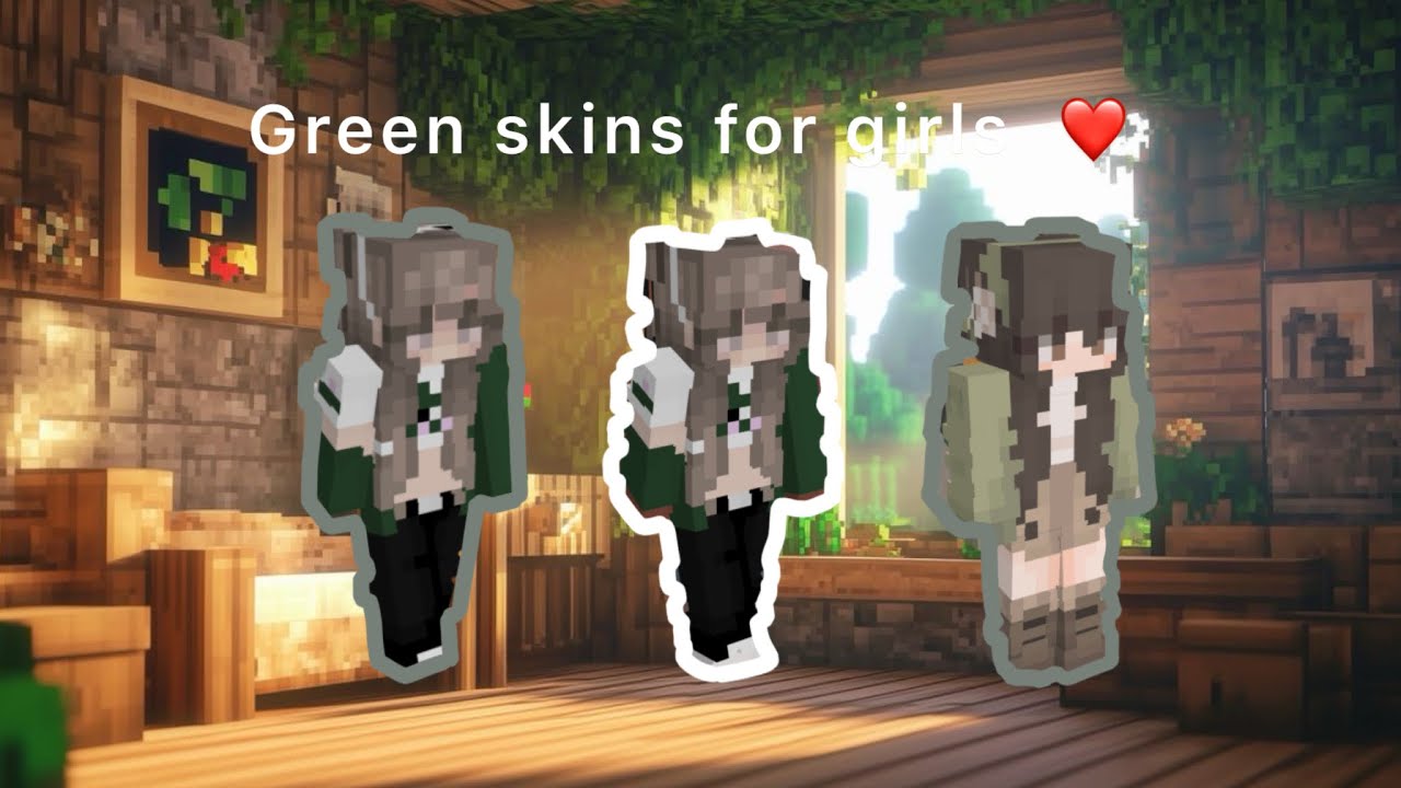 Green Minecraft Skins for Girls 🍃 ☁️