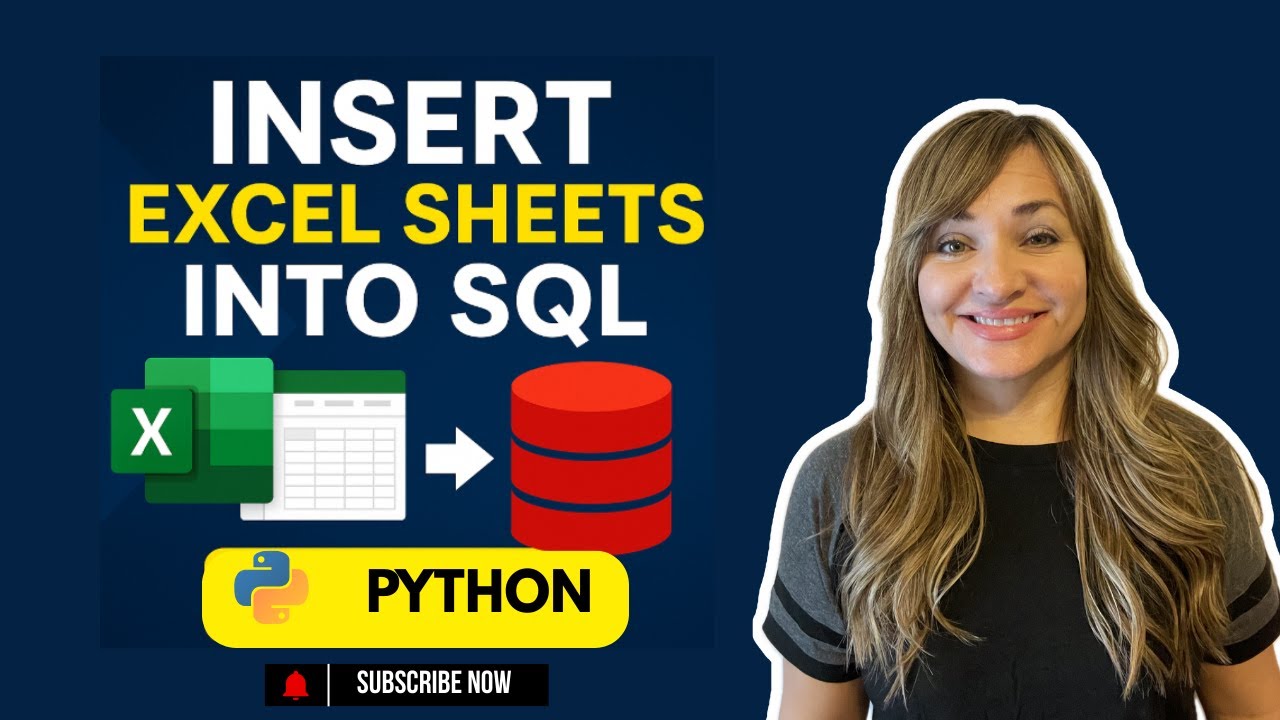 Insert Excel Sheets into SQL Using Python | Pandas + executemany() Tutorial for Beginners