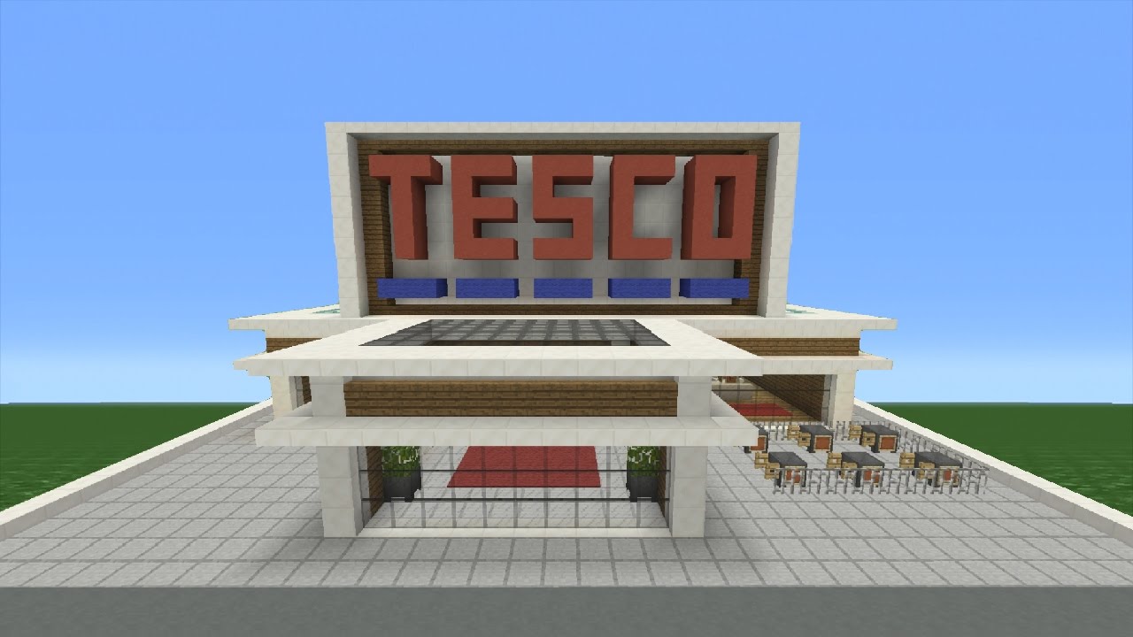 Minecraft Tutorial: How To Make A Super Market (Tesco)