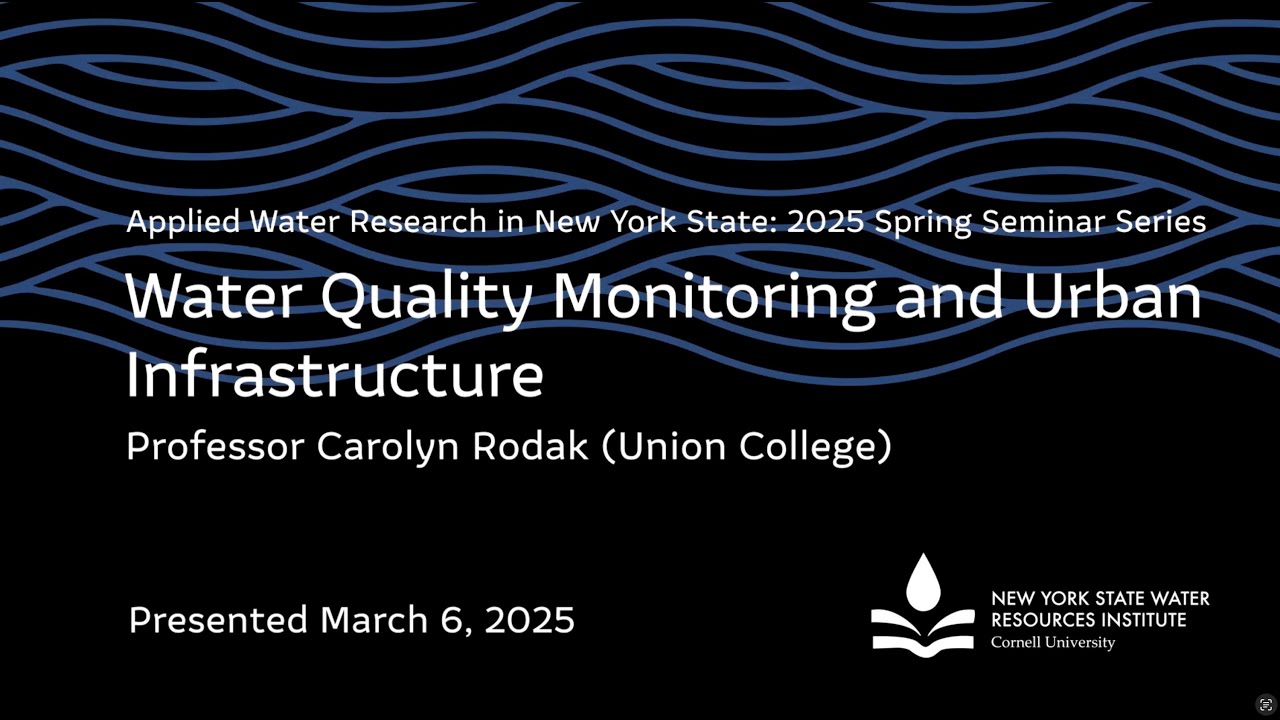 Water Quality Monitoring and Urban Infrastructure