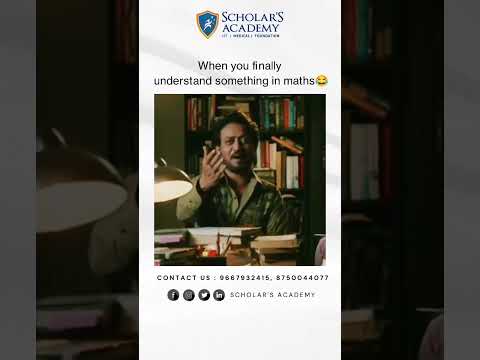 when you understand something in maths 😂#shorts #meme #scholarsacademy