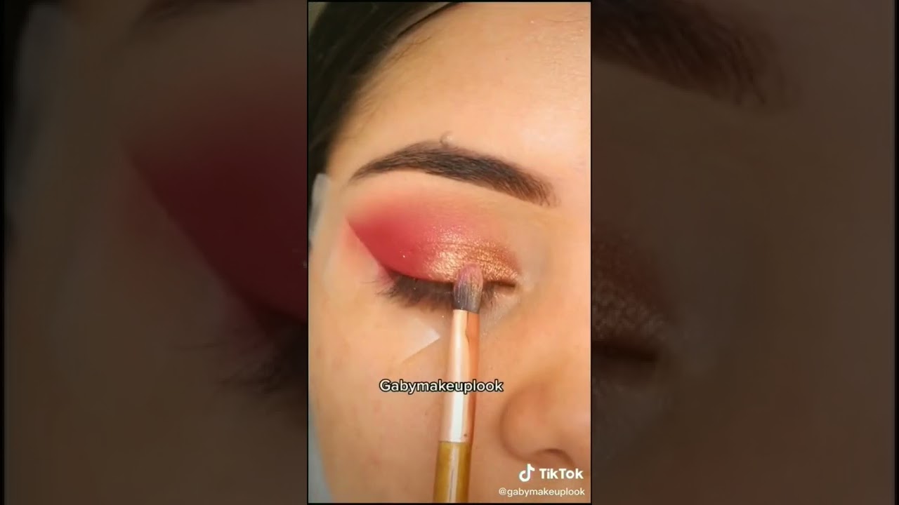 Red and Gold Eyeshadow