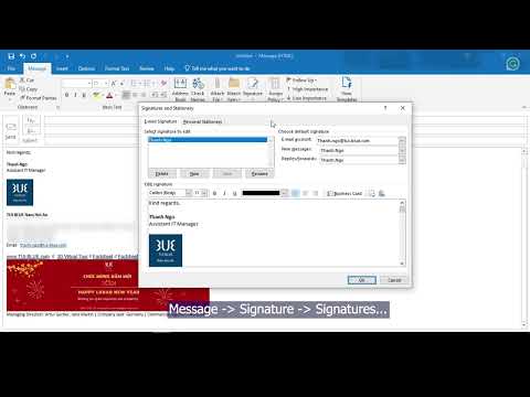 Change email signature on Outlook Desktop