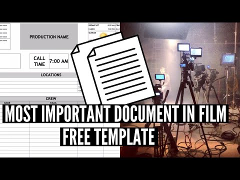 THE MOST IMPORTANT DOCUMENT IN FILM AND VIDEO PRODUCTION