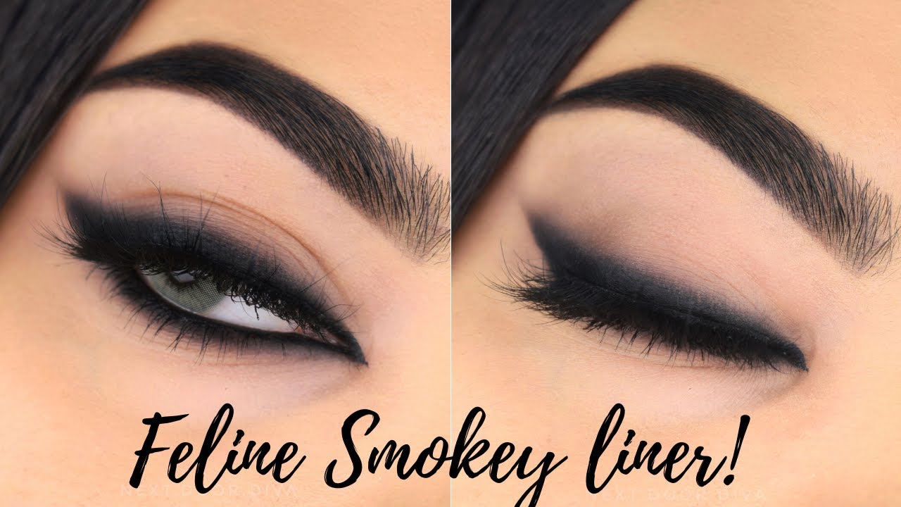 Easy SMOKEY CAT EYE tutorial using KOHL | Lakme eyeconic insta cool kajal | Arabic graphic eyeliner