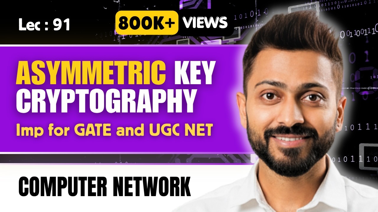 Lec-91: Asymmetric key Cryptography with example | Network Security