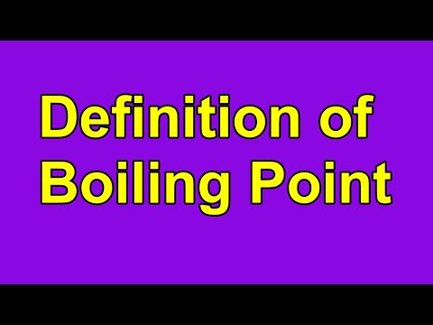 what is the definition of boiling point in chemistry