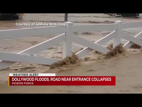 Heavy rains cause flooding at Dollywood