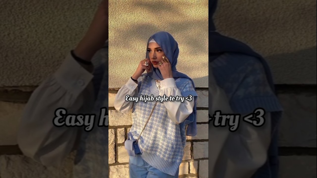 Easy hijab style to try ✨🎀#allah #hijab#aesthetic #muslimahs #abaya#style#sunnahstyle #modest#outfit
