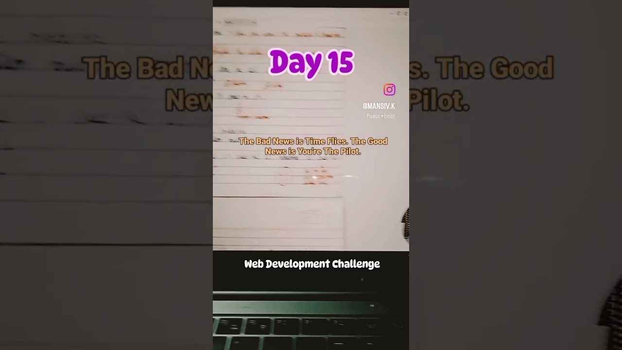 100 Days of Coding Challenge| Day 15/100 #100dayschallenge #100daysofcoding  #webdevelopment #code