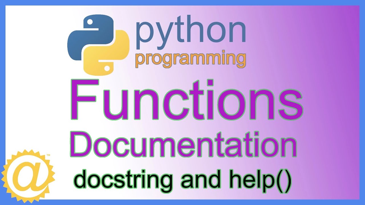 Python - Function Documentation using docstring and help() - Code Example - Learn Python Coding