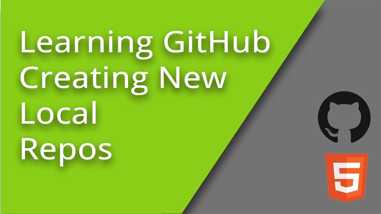 Learning GitHub - Creating Local Repos