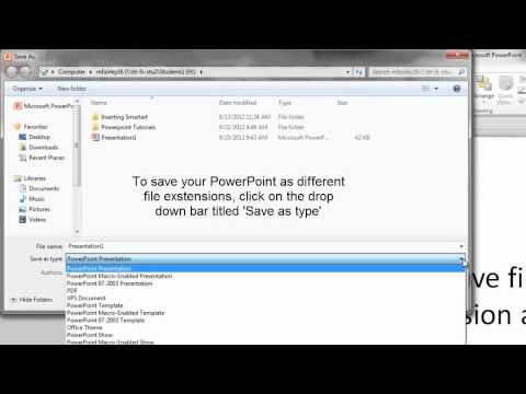 How to save files as a PPTX File Extension and as a JPEG