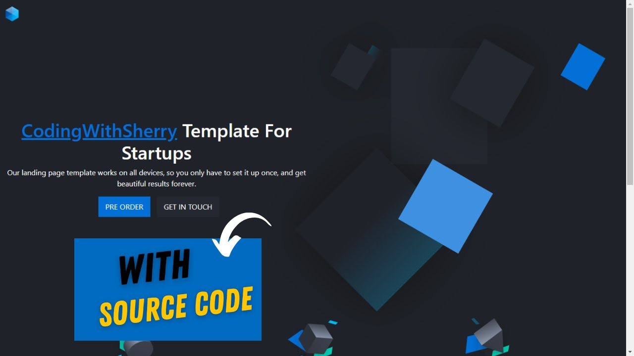 Animated Landing Page Using HTML, CSS, Bootstrap With Source Code #shorts #coding #sourcecode