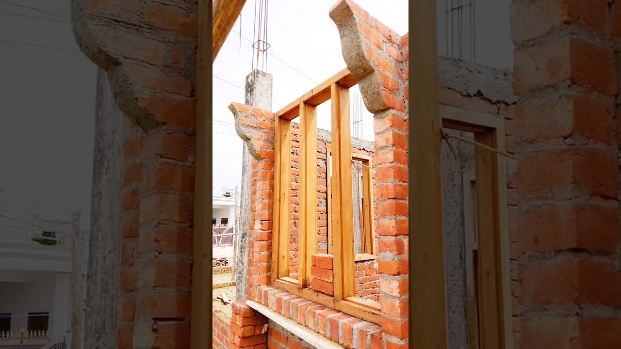 windows design #house #brick #design