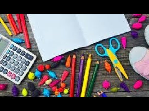 Stationary | लेखन सामग्री | learn stationary english to hindi with spelling | stationary for kids ✍️