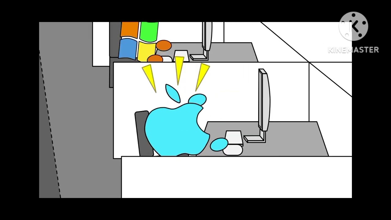 Angry Apple destroys computer (@RonZhang)
