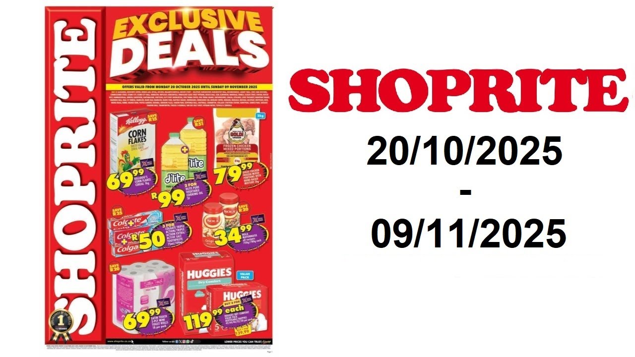 Shoprite specials - Price Exclusive Gauteng - 20/10/2025 - 09/11/2025