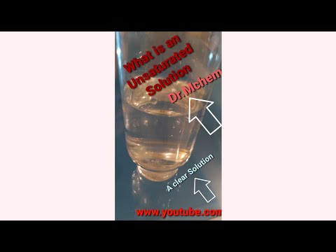 #Shorts#youtubeshorts ! |What is an unsaturated Solution | Dr.Mchem