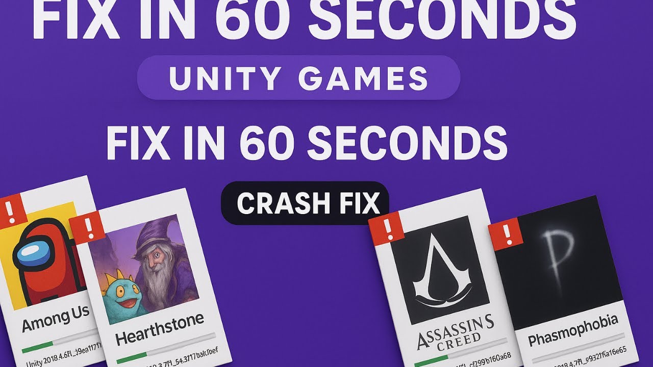 Unity game crash? Quick fix in under one minute!
