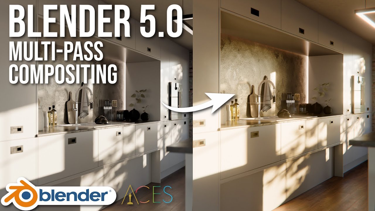 Full Guide to Multi-Pass Compositing in Blender 5.0