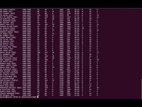How to use the cut and awk command to select the column of a file.