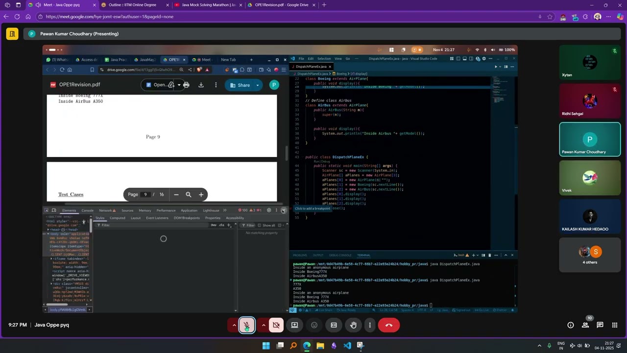 Java OPE - 1 Revision session || Programming Concepts using Java || IIT Madras BS Degree