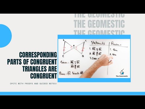 Corresponding Parts of Congruent Triangles (CPCTC) with Proofs and Guided Notes!