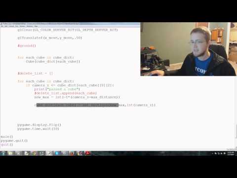 Learn Infinite Cubes 2 OpenGL with PyOpenGL Python and PyGame 9 - Mind Luster